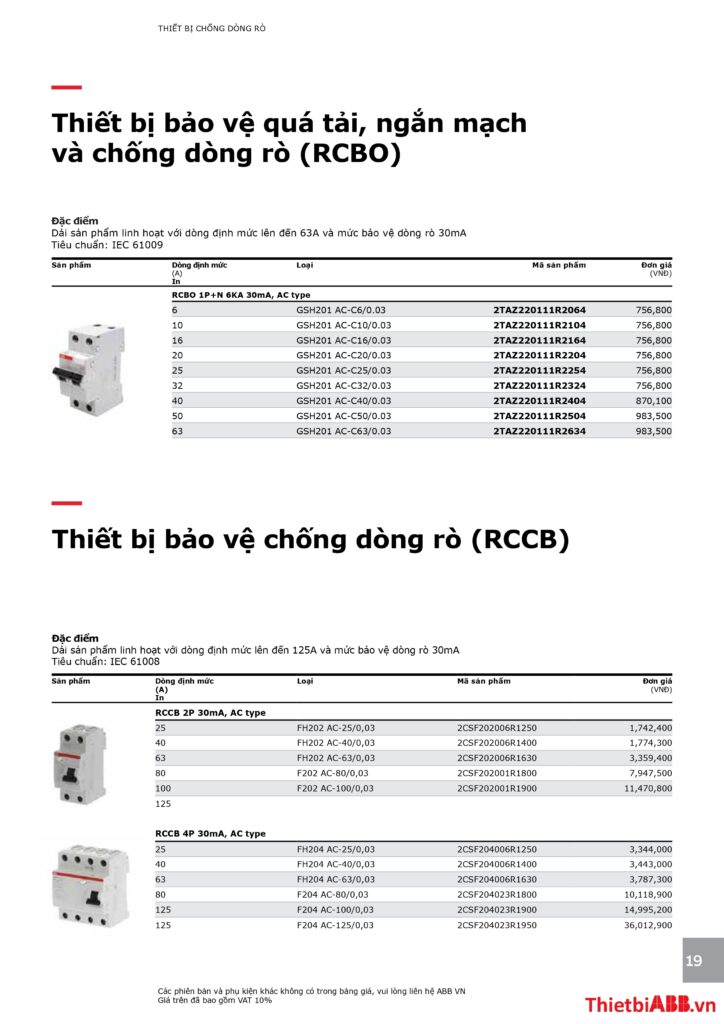 Catalogue ABB, Bảng Giá ABB 2025 Mới Nhất | Thiết Bị ABB