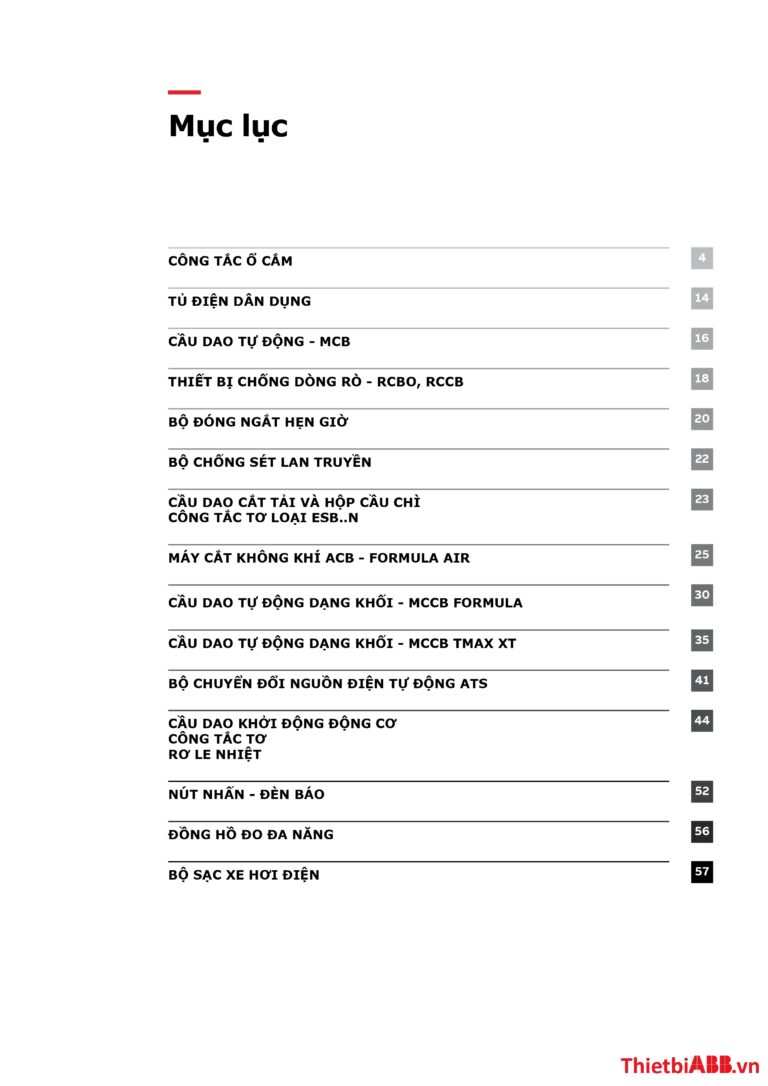 Catalogue ABB, Bảng Giá ABB 2025 Mới Nhất | Thiết Bị ABB
